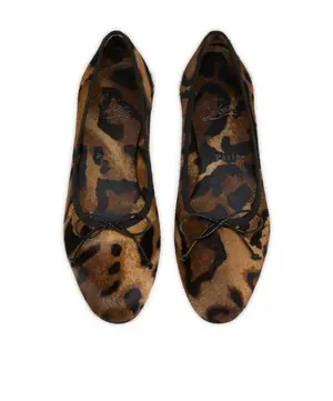CHRISTIAN LOUBOUTIN Leopard-pattern Flat Shoes With Bow Detailing