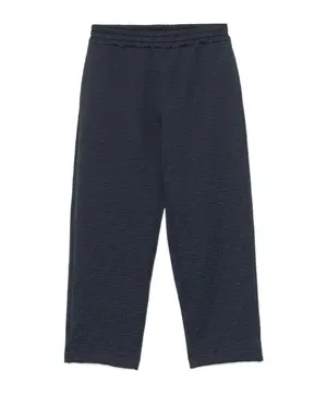 Fendi Ff-embossed Sytraight-leg Sweatpants - Black