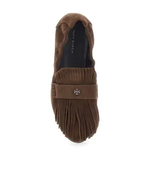 Tory Burch Ballet Fringe Loafers - Brown