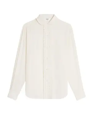 Celine Silk Crepe Loose Shirt - Ivory