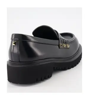 Valentino Garavani Rockstud Slip-on Loafers With Embossed Logo And Rivet Details