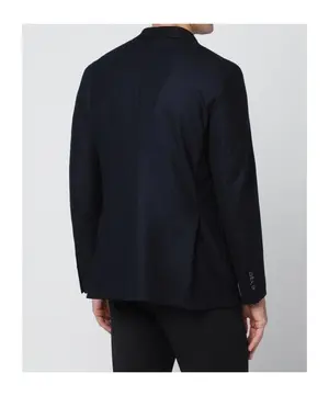 SANTANIELLO Textured Single-breasted Jacket - Black