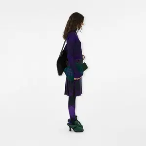 Burberry Vintage Checked Frayed-edge Skirt - Green