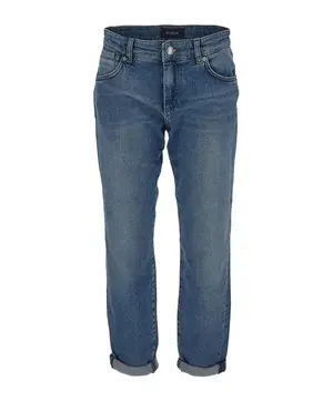 Sportmax Logo Patch Turn-up Hem Jeans