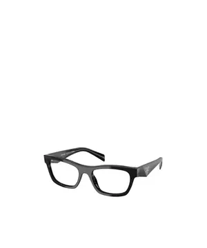 Prada Rectangular Full Rim Eyeglasses - Black