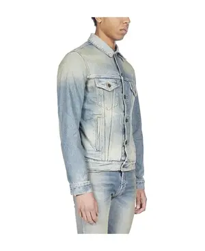 Off-White Vintage Emblem Arrow Head Denim Jacket - Gray
