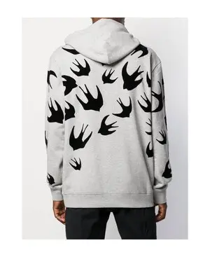 Alexander McQueen Flock Swallow Hoodie