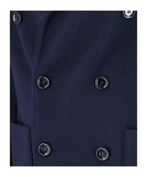 LARDINI Double-breasted Patch-pocket Jacket