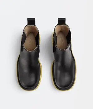 Bottega Veneta Contrast Sole Platform Ankle Boots - Black