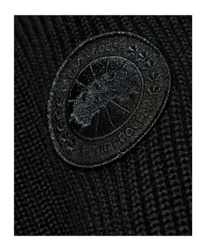 Canada Goose Hybridge Grove Hooded Puffer With Ribbed Knit Sleeves - Black