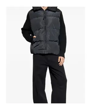 Canada Goose Hybridge Grove Hooded Puffer With Ribbed Knit Sleeves - Black