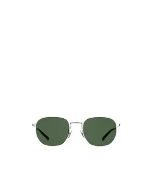 Gucci Round Frame Sunglasses In Shiny -toned Metal - Silver