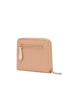 Fendi Ff Diamonds Zip Around Medium Wallet - Pink
