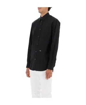 Dsquared2 Logo Printed Long Sleeved Shirt - Black