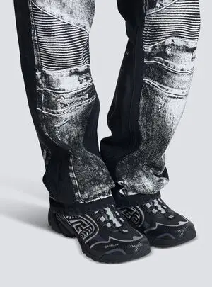 Balmain Cosmic Dust High Top Sneakers - Black