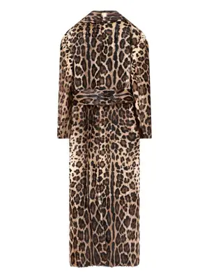 Dolce & Gabbana Leopard Print Long Coat