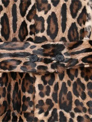 Dolce & Gabbana Leopard Print Long Coat