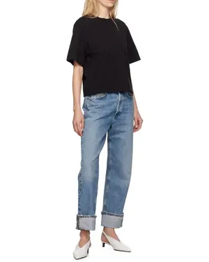 AGOLDE Fran Buttoned Straight-leg Jeans - Blue