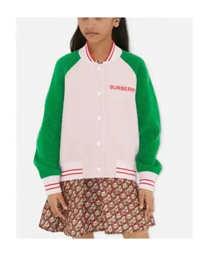 Burberry Embroidered Wool Bomber Jacket