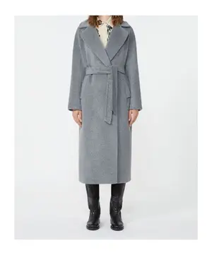 Max Mara Tempera Belted Coat - Medium Gray