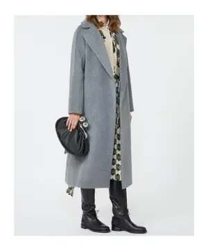 Max Mara Tempera Belted Coat - Medium Gray