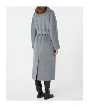 Max Mara Tempera Belted Coat - Medium Gray
