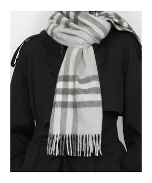 Burberry Checked Fringed-edge Scarf - Mitten