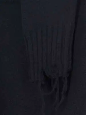 LOW CLASSIC Distressed Crop Sweater With Fringe Detail - Black
