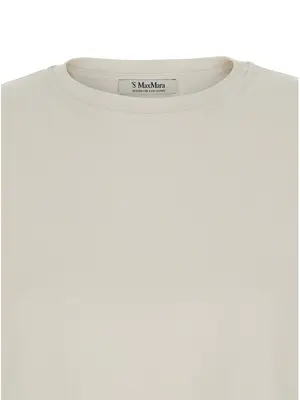 Max Mara Bella Graphic-embroidered Crewneck T-shirt - Sand-colored