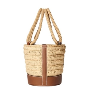 Gucci Woven Mini Bucket Bag - Nude