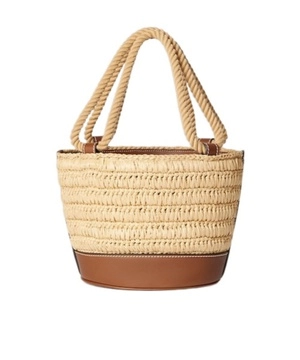 Gucci Woven Mini Bucket Bag - Nude