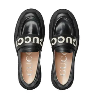 Gucci Loafer With Logo Detail And Grooved Sole