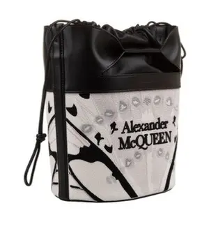 Alexander McQueen Bow Logo Bucket Bag