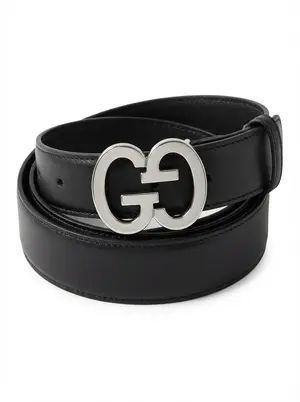 Gucci Gg Buckle Belt - Black