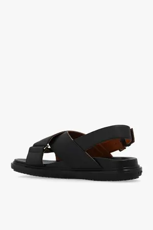 Marni Logo Embossed Buckled Sandals