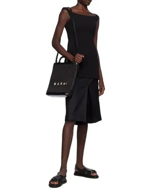 Marni Logo Embossed Buckled Sandals