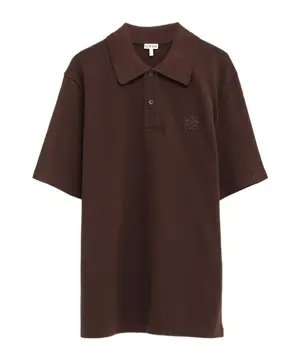 Loewe Embroidered Short-sleeved Polo Shirt - Red