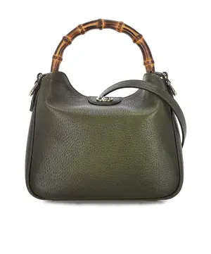Gucci Diana Small Shoulder Bag With Bamboo Handle - Green