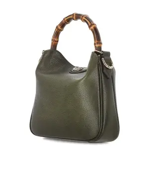 Gucci Diana Small Shoulder Bag With Bamboo Handle - Green