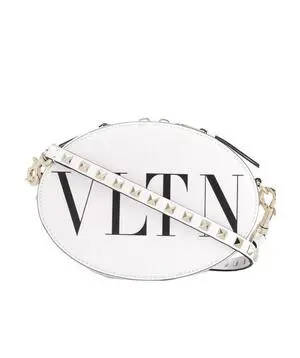 Valentino Garavani Rivet Decorative Shoulder Bag - White