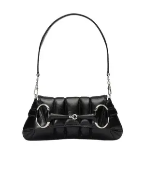 Gucci Horsebit Chain Small Shoulder Bag - Black