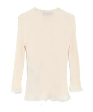 Gucci Embroidered Rib Cardigan - Nude