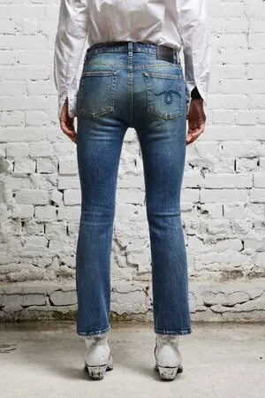 R13 Flared Jeans With Multiple Pockets - Blue