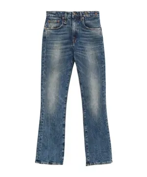 R13 Flared Jeans With Multiple Pockets - Blue