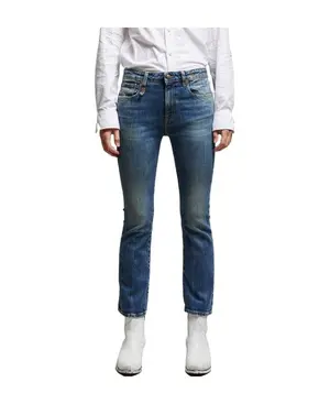 R13 Flared Jeans With Multiple Pockets - Blue