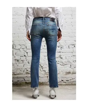 R13 Flared Jeans With Multiple Pockets - Blue