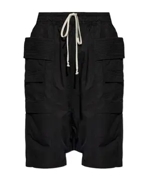 Rick Owens Cargo Drawstring Shorts - Black