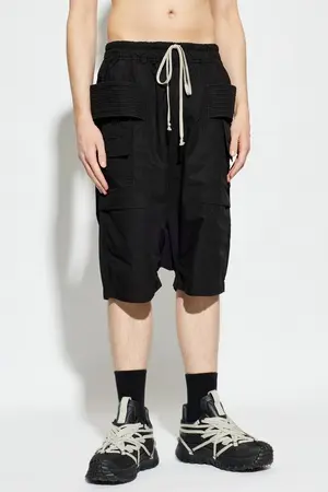 Rick Owens Cargo Drawstring Shorts - Black