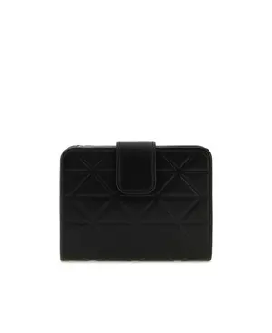Prada Triangle Logo Plaque Bi-fold Wallet