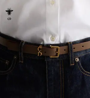 Dior Saddle Loop Belt With Cd Pin Buckle - Green
